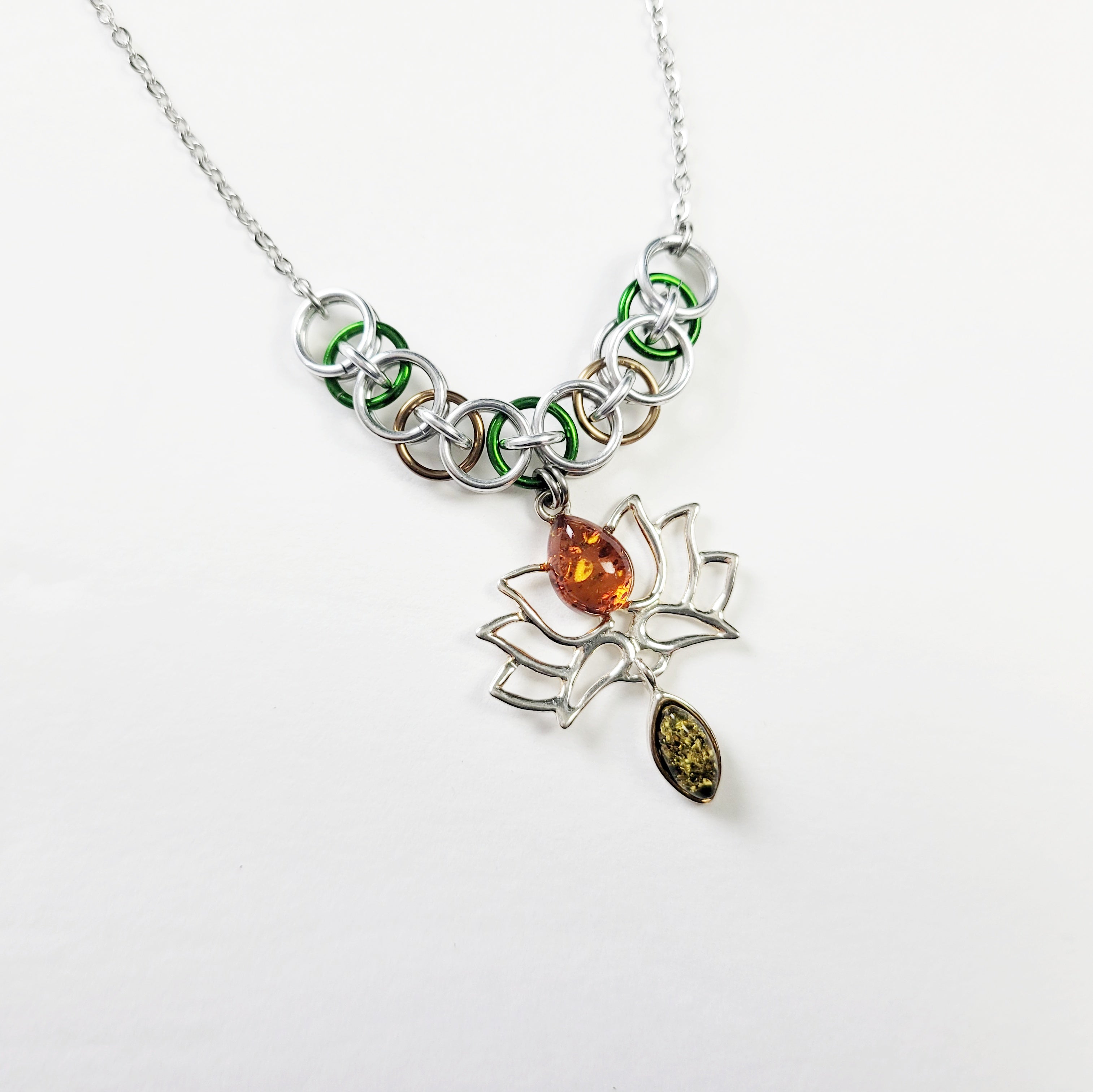 Lotus Amber Necklace – Rooted & Radiant Jewelry – metalsandpieces